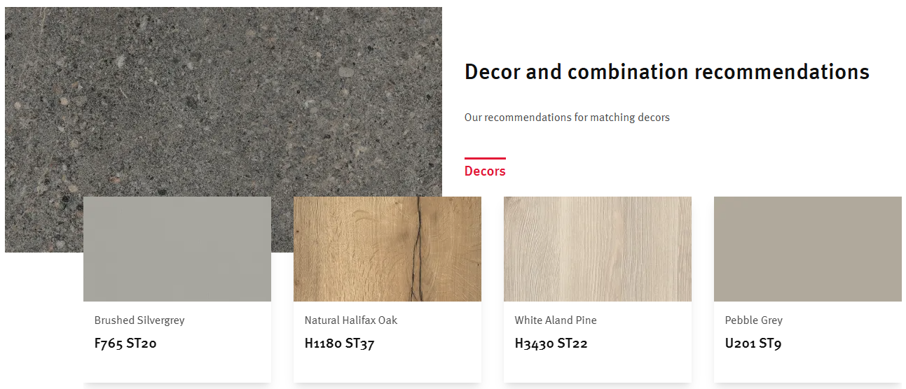 VESHJE MURALE EGGER F032 ST78 Grey Cascia Granite - Hodo Alb Sh.p.k.